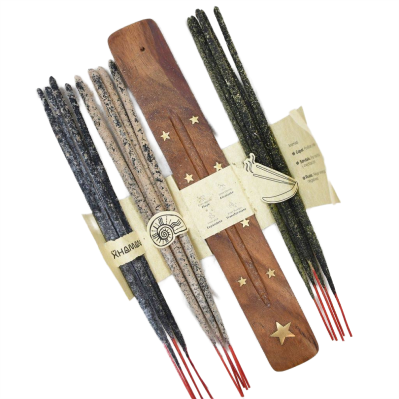 Set de Inciensos Artesanales con Pebetero | Xhaman Tienda Holística